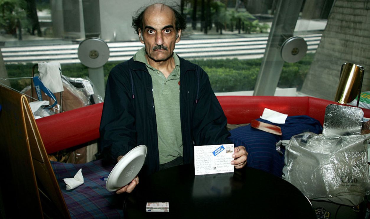 After losing his papers in 1988, Mehran Karimi Nasseri lived inside a ...